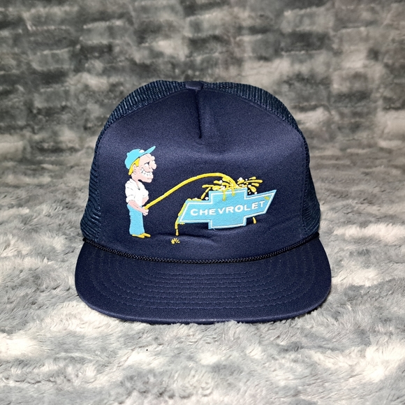 Accessories | Vintage Comedy Chevrolet Trucker Mesh Snapback Hat | Poshmark